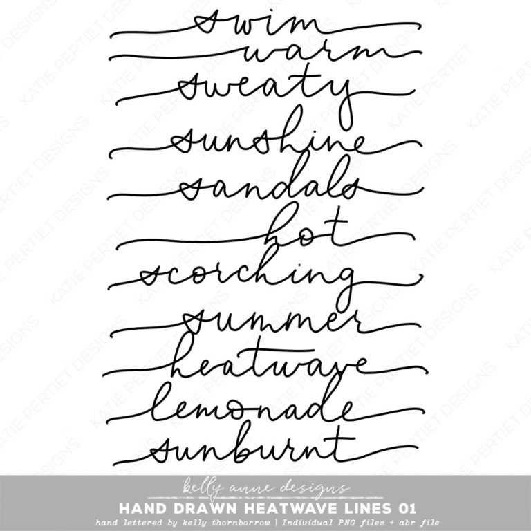 Hand Drawn Heatwave Lines 01 - Katie Pertiet Designs