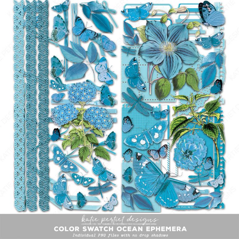 Color Swatch Ocean Ephemera - Katie Pertiet Designs