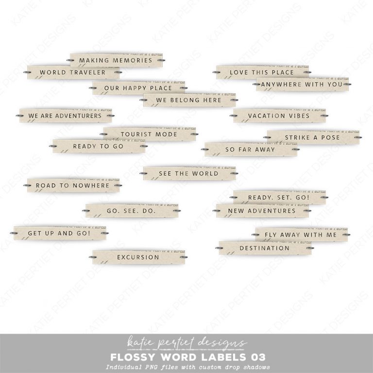 Flossy Word Labels 03 - Katie Pertiet Designs