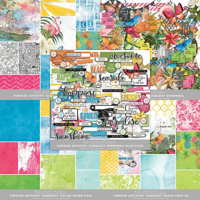 Vintage Artistry Sunburst Scrapbook Bundle - Katie Pertiet Designs