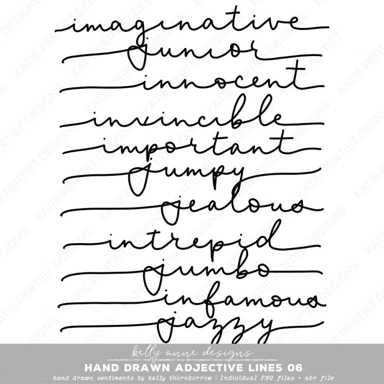 Hand Drawn Adjective Lines 06 - Katie Pertiet Designs