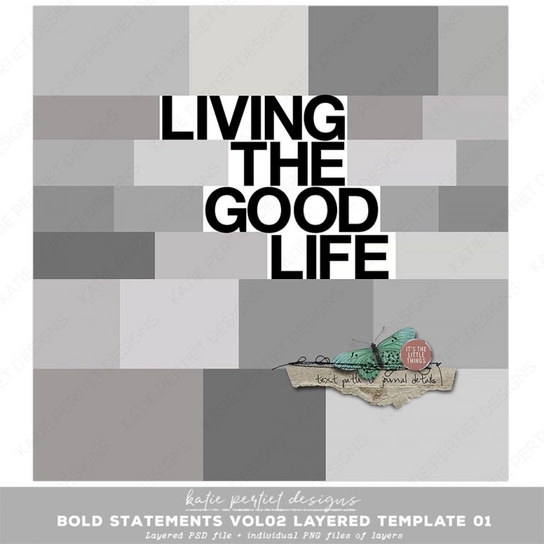 Bold Statements Vol. 02 Layered Template 01 - Katie Pertiet Designs