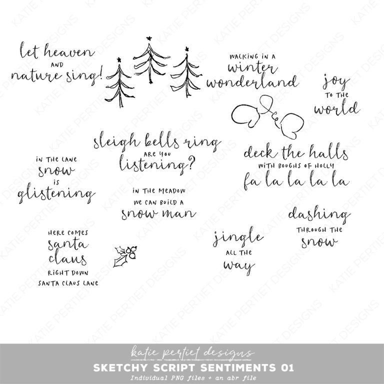 Sketchy Script Sentiments 01 - Katie Pertiet Designs