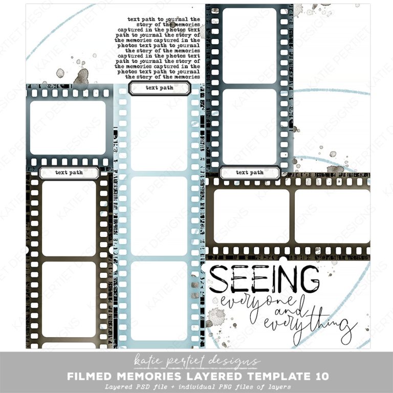 Filmed Memories Layered Template 10 - Katie Pertiet Designs