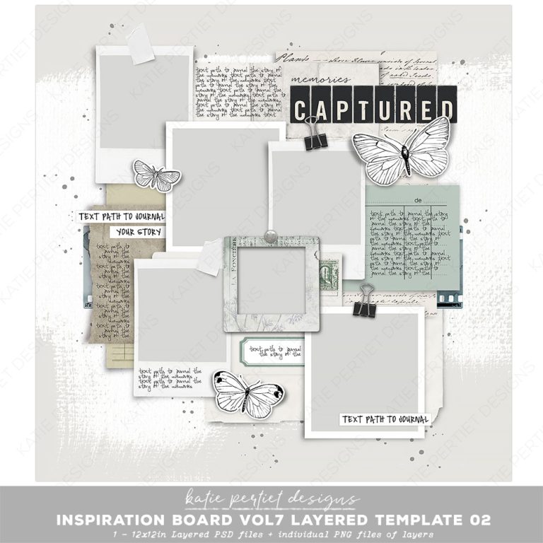 Inspiration Board Vol. 07 Layered Template 04 - Katie Pertiet Designs