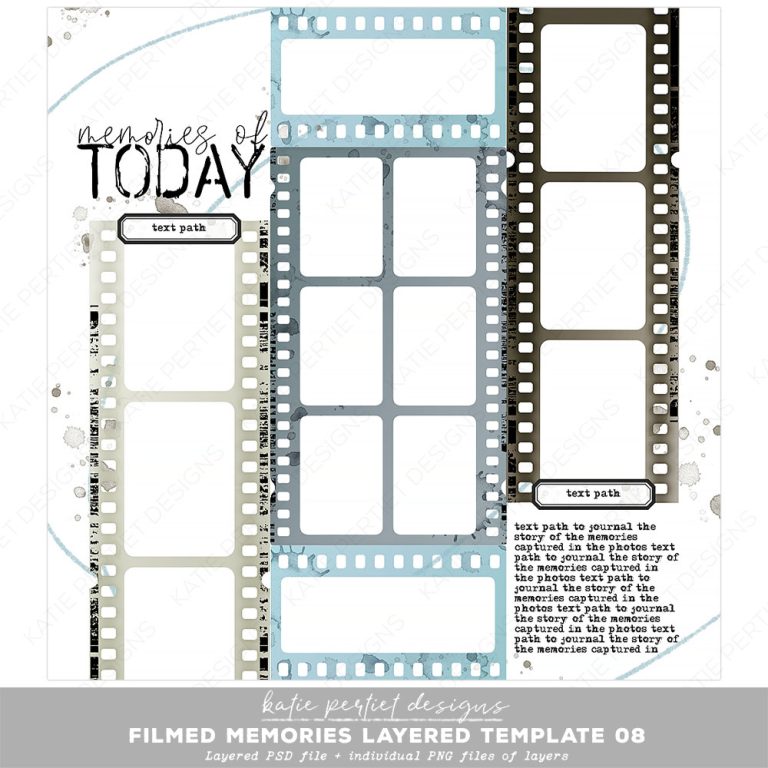 Filmed Memories Layered Template 08 - Katie Pertiet Designs