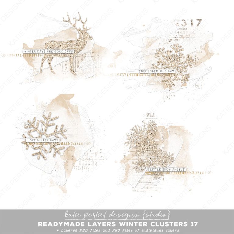 Readymade Layers: Winter Clusters 18 - Katie Pertiet Designs