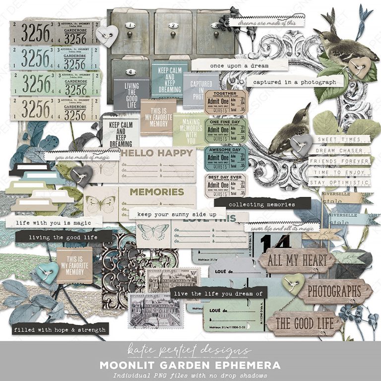 Moonlit Garden Ephemera - Katie Pertiet Designs