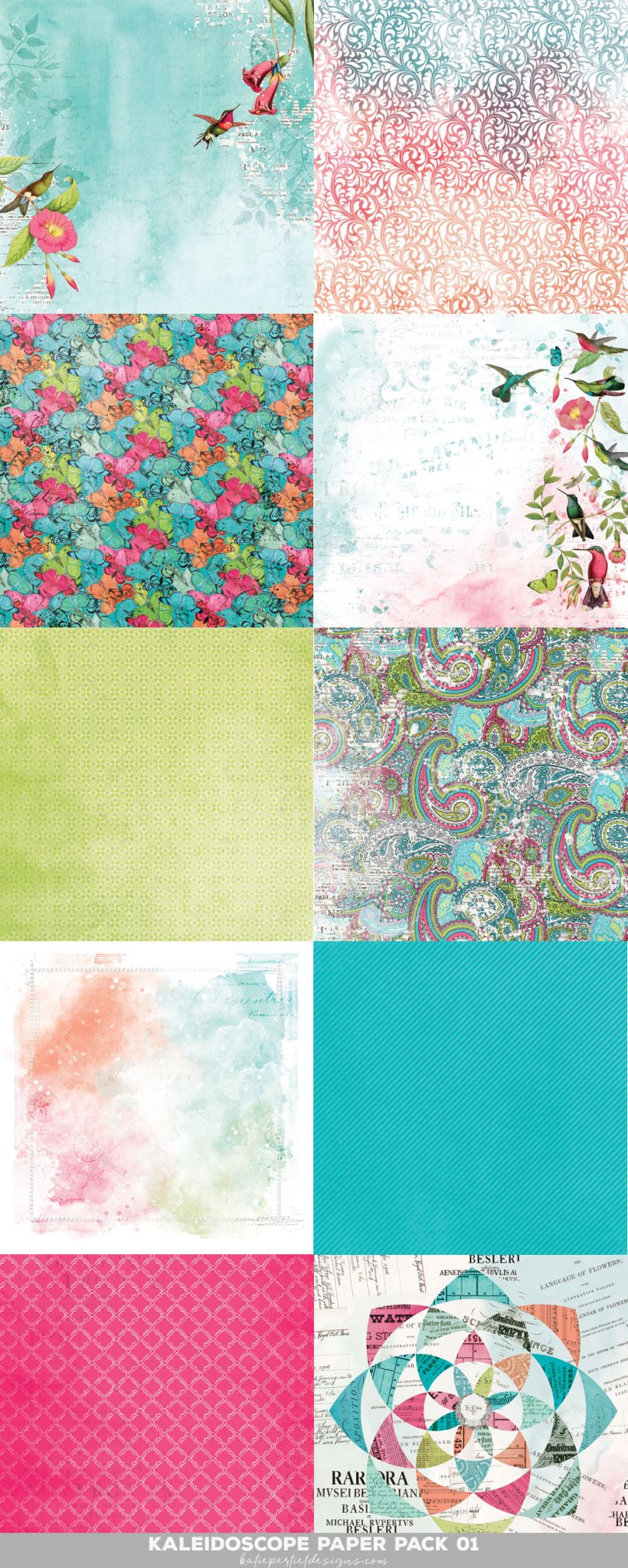 Kaleidoscope Paper Pack 01 - Katie Pertiet Designs