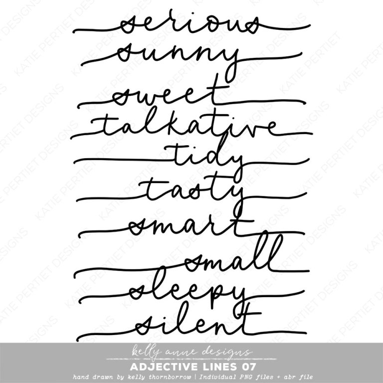 Hand Drawn Adjective Lines 07 - Katie Pertiet Designs