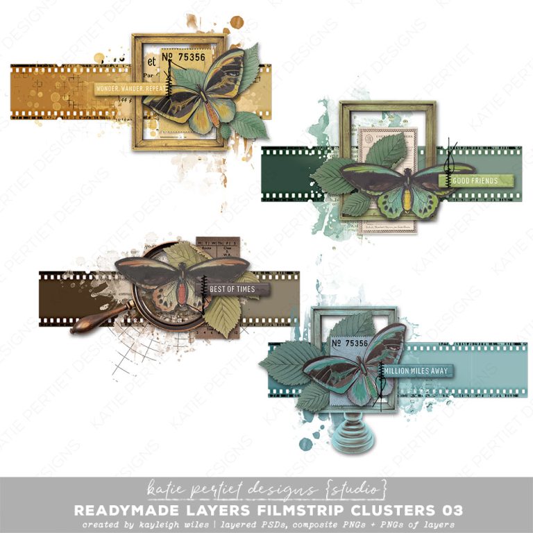 Readymade Layers: Filmstrip Clusters 03 - Katie Pertiet Designs