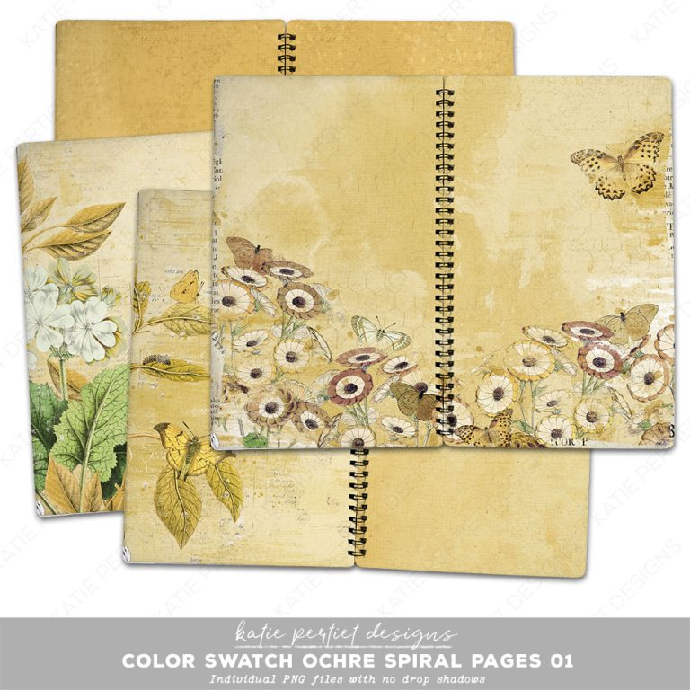 Color Swatch Ochre Spiral Pages 01 - Katie Pertiet Designs