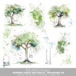 Summer Porch Botanical Transfers 02 - Katie Pertiet Designs