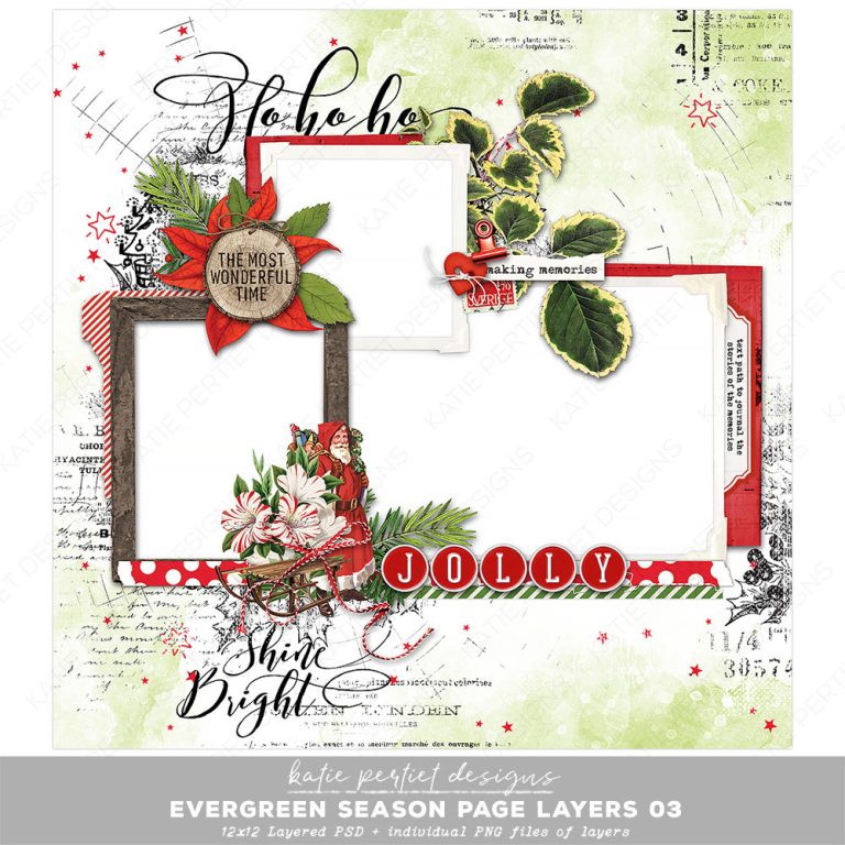 Evergreen Season Page Layers 03 - Katie Pertiet Designs