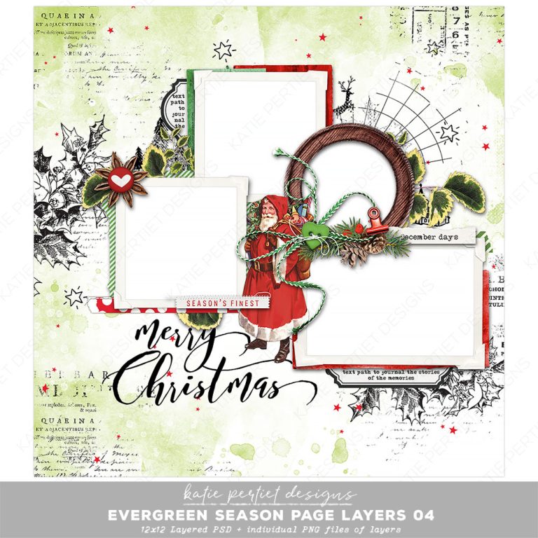 Evergreen Season Page Layers 04 - Katie Pertiet Designs