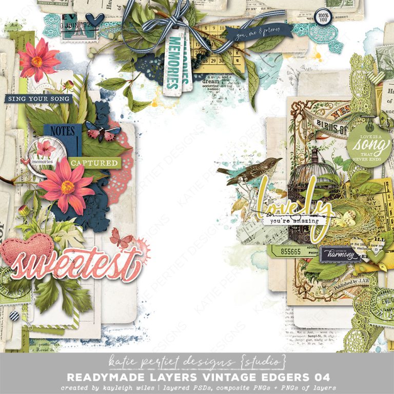 Readymade Layers: Vintage Edgers 04 - Katie Pertiet Designs