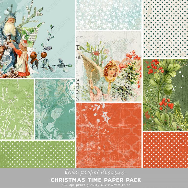 Christmas Time Add-On Paper Pack - Katie Pertiet Designs