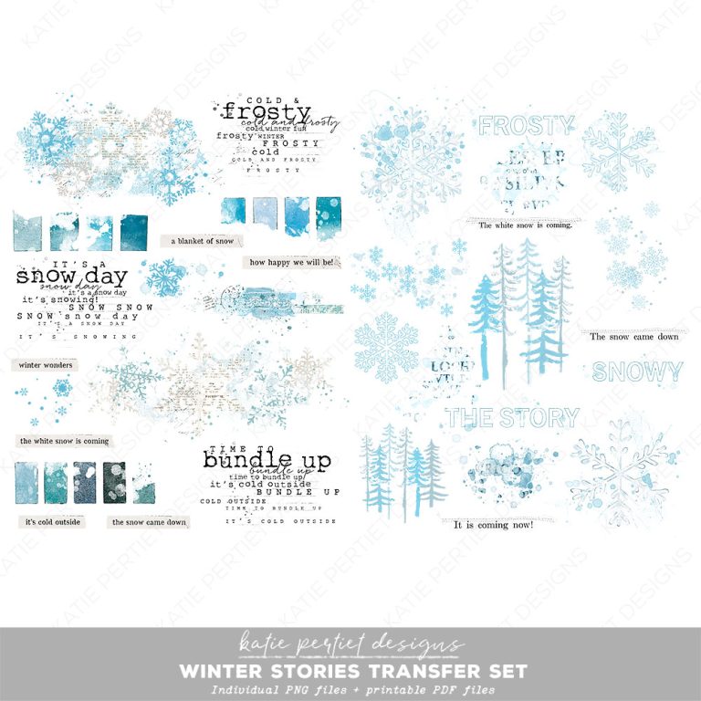 Winter Stories Transfers - Katie Pertiet Designs