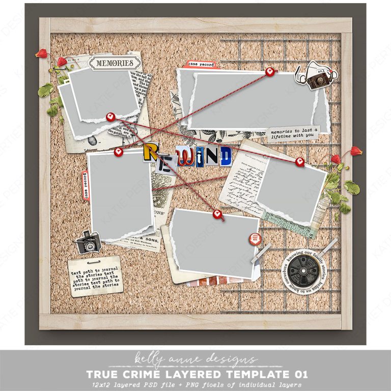 True Crime Layered Template 01 - Katie Pertiet Designs