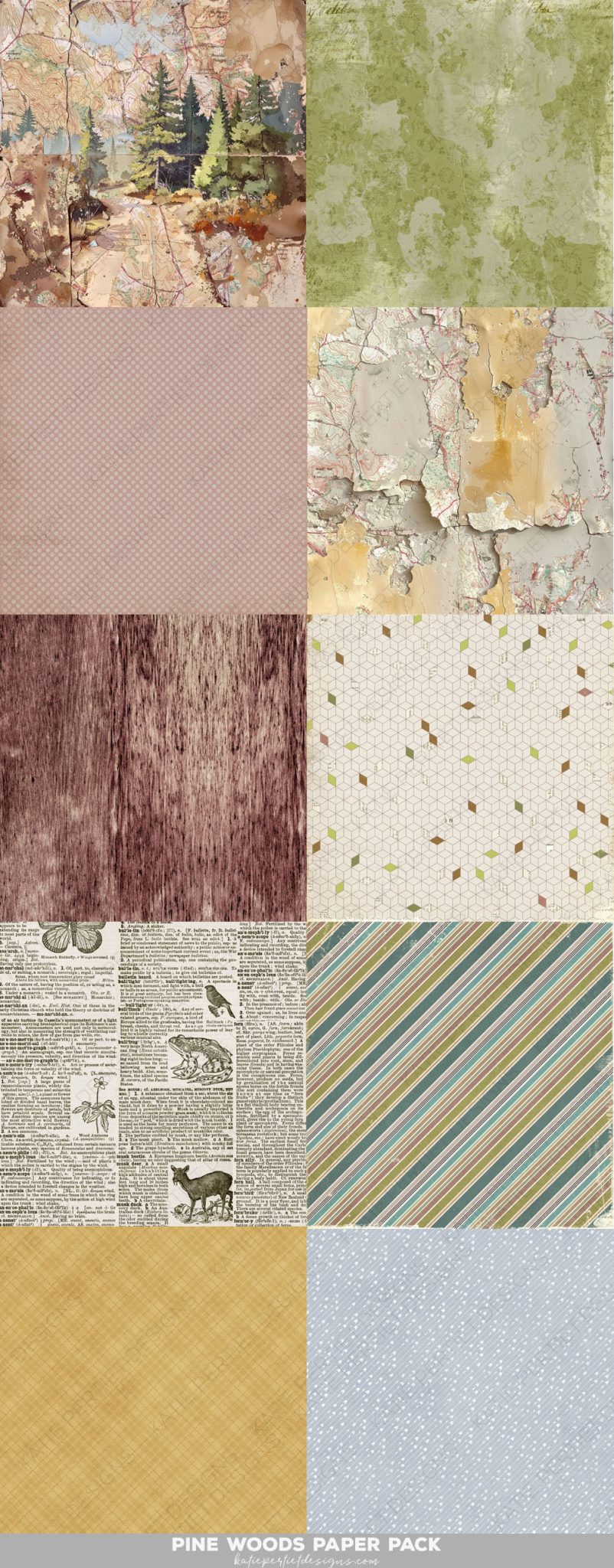 Pine Woods Paper Pack - Katie Pertiet Designs