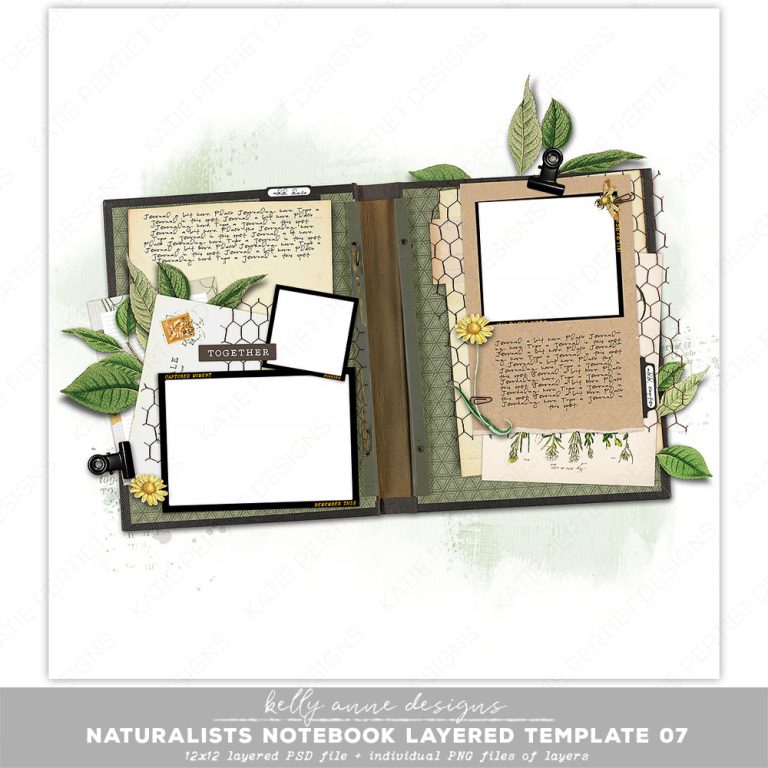 Naturalists Notebook Layered Template 07 - Katie Pertiet Designs