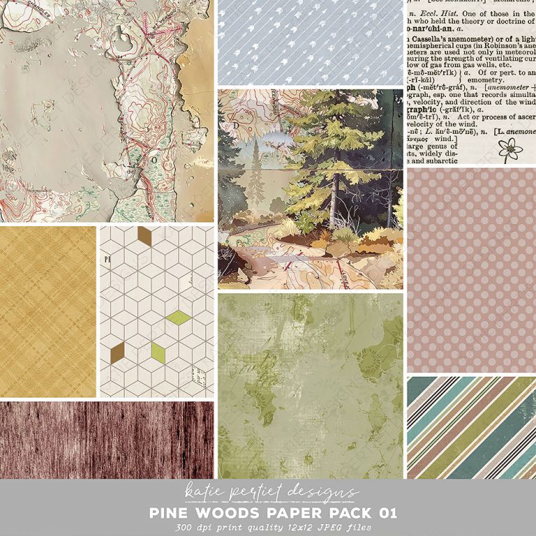 Pine Woods Paper Pack - Katie Pertiet Designs
