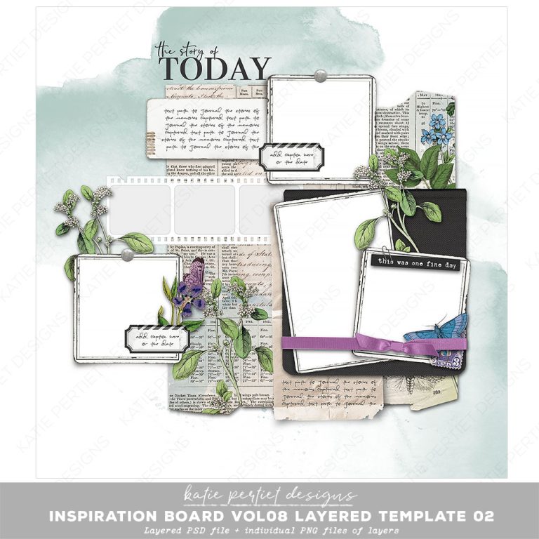 Inspiration Board Vol. 08 Layered Template 02 - Katie Pertiet Designs