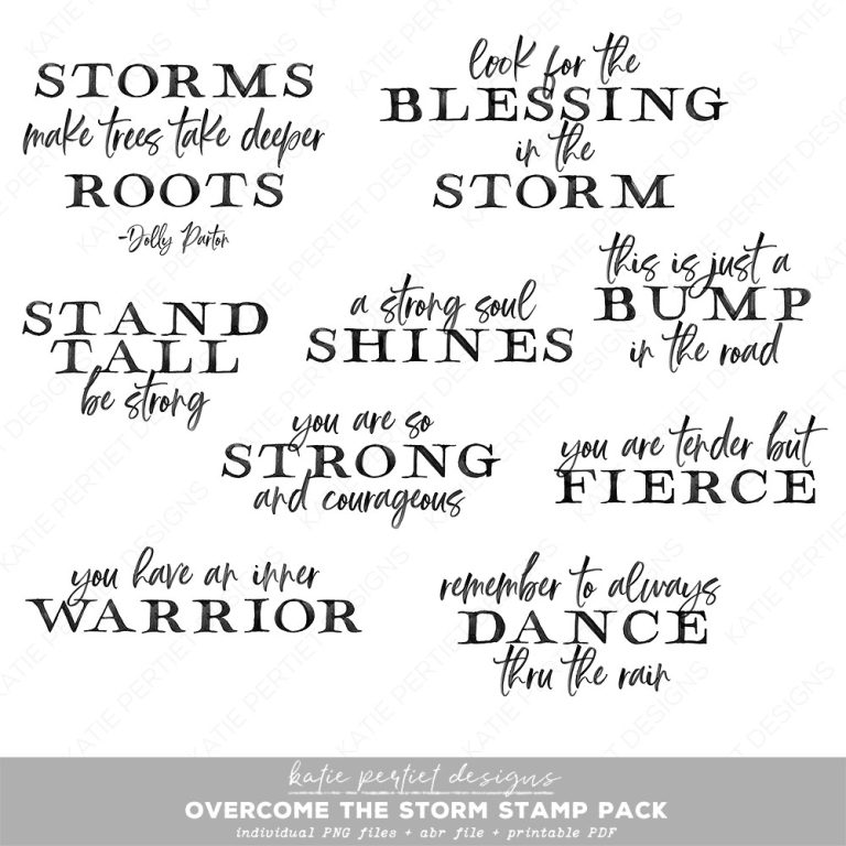 Overcome the Storm Stamp Pack - Katie Pertiet Designs