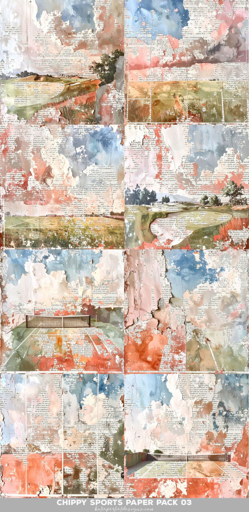 Chippy Sports Paper Pack 03 - Katie Pertiet Designs