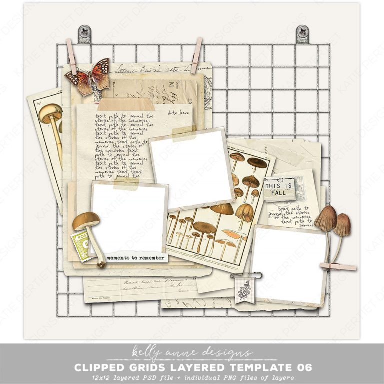 Clipped Grids Layered Template 06 - Katie Pertiet Designs
