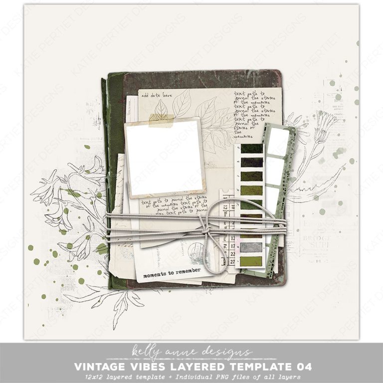 Vintage Vibes Layered Template 04 - Katie Pertiet Designs