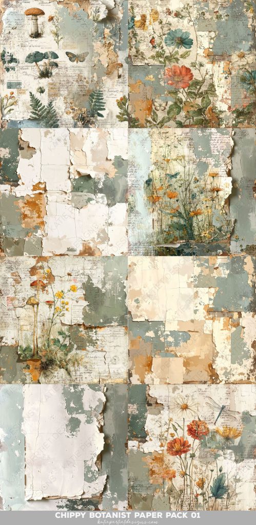 Chippy Botanist Paper Pack 01 - Katie Pertiet Designs