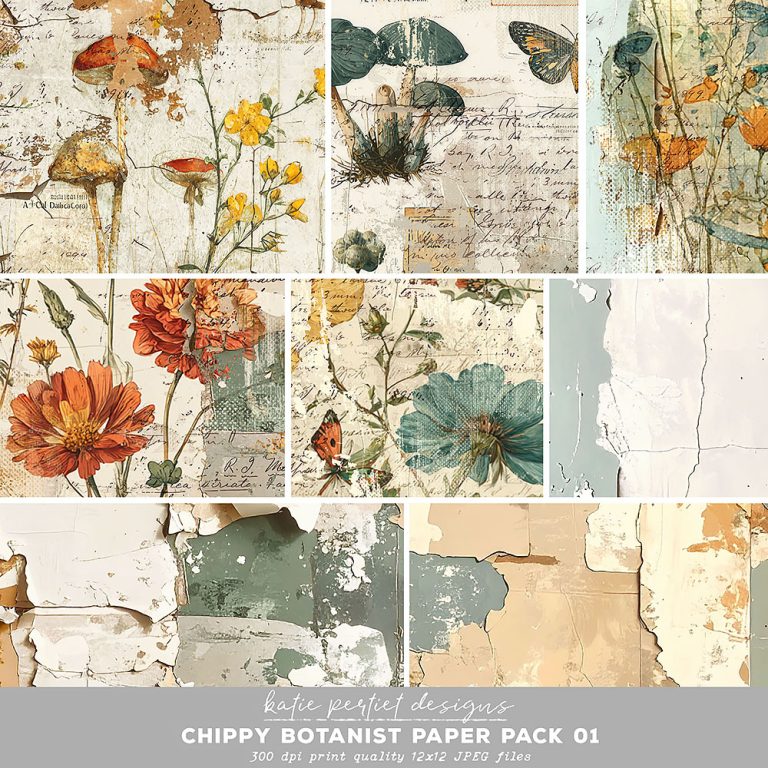 Chippy Botanist Paper Pack 01 - Katie Pertiet Designs
