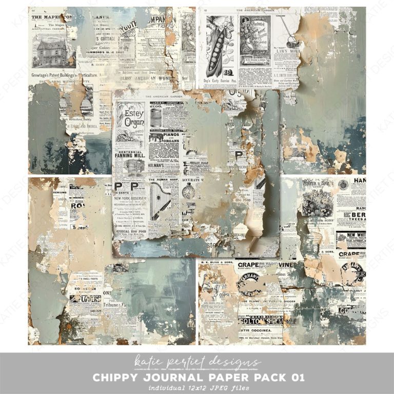 Chippy Journal Paper Pack 01 - Katie Pertiet Designs