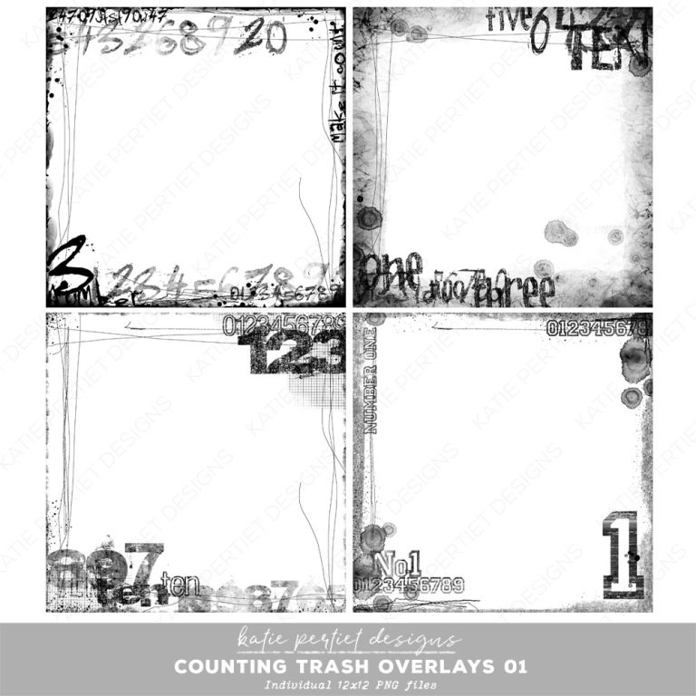 Counting Trash Overlays 01 - Katie Pertiet Designs